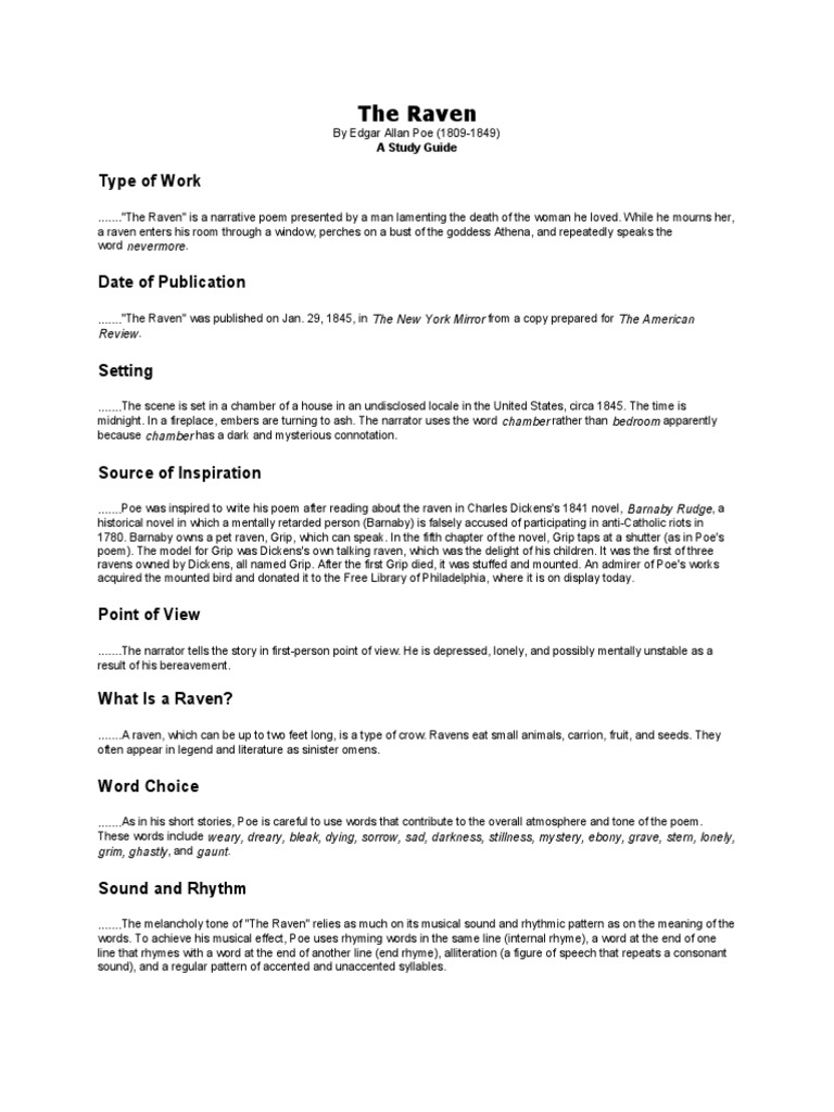 The Raven | PDF | The Raven | Poetics