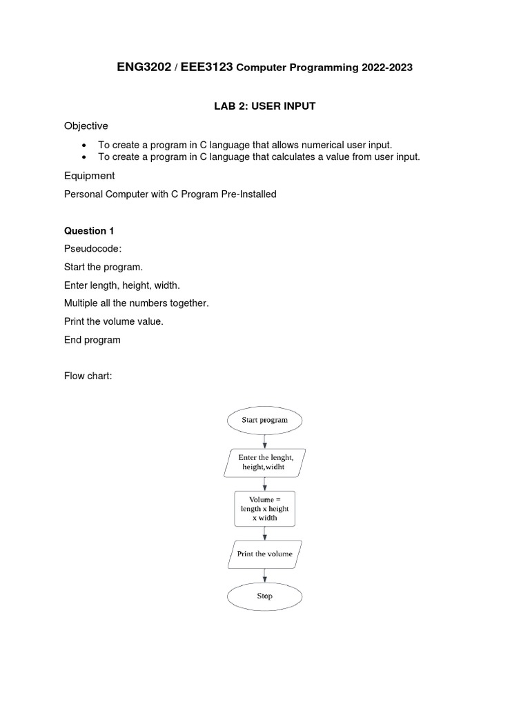 Lab 2 Eng3202 | PDF | Volume | Debugging