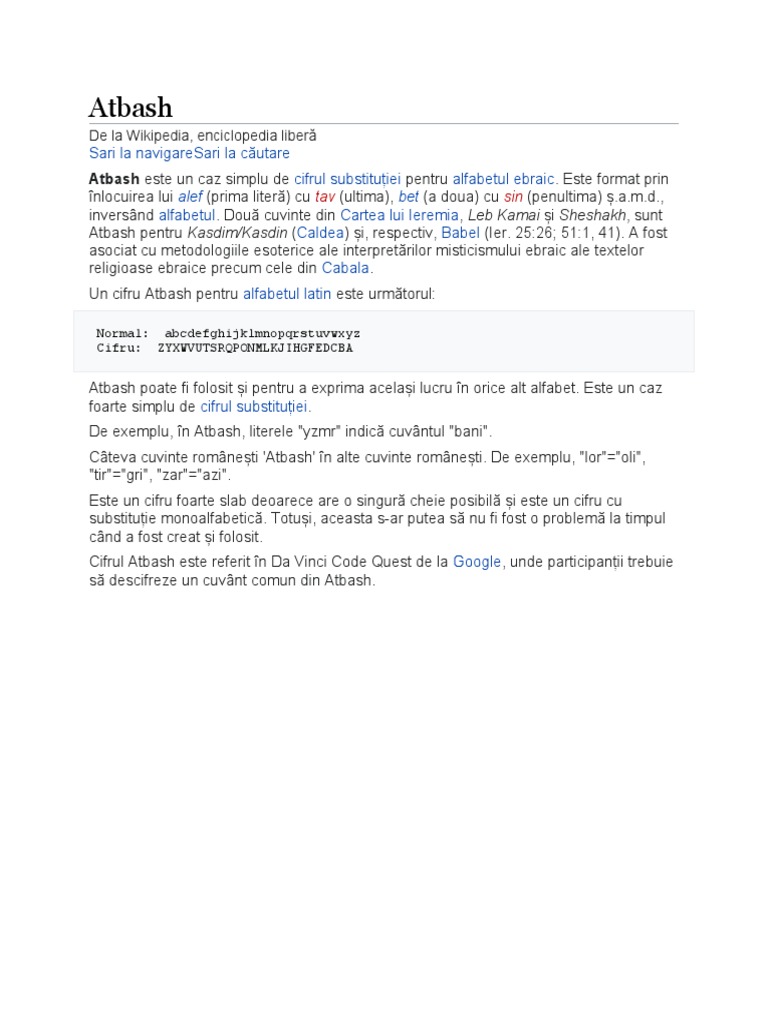 Atbash Pdf