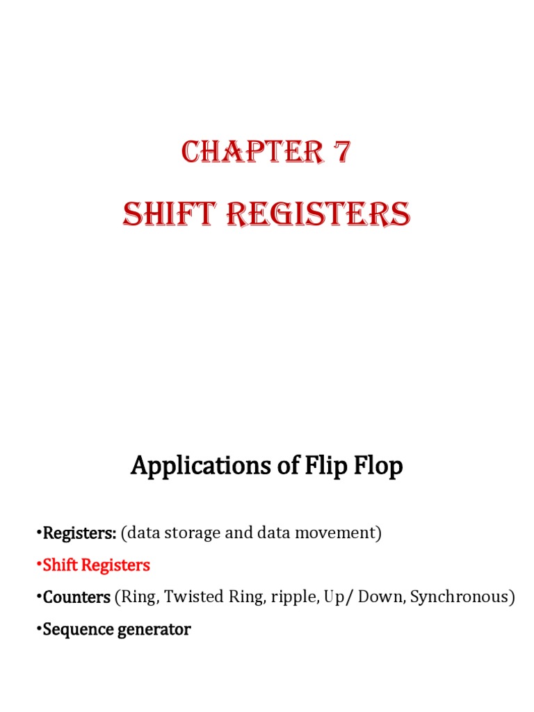 Chapter 7 - Shift Register | PDF | Electronic Engineering | Electrical ...