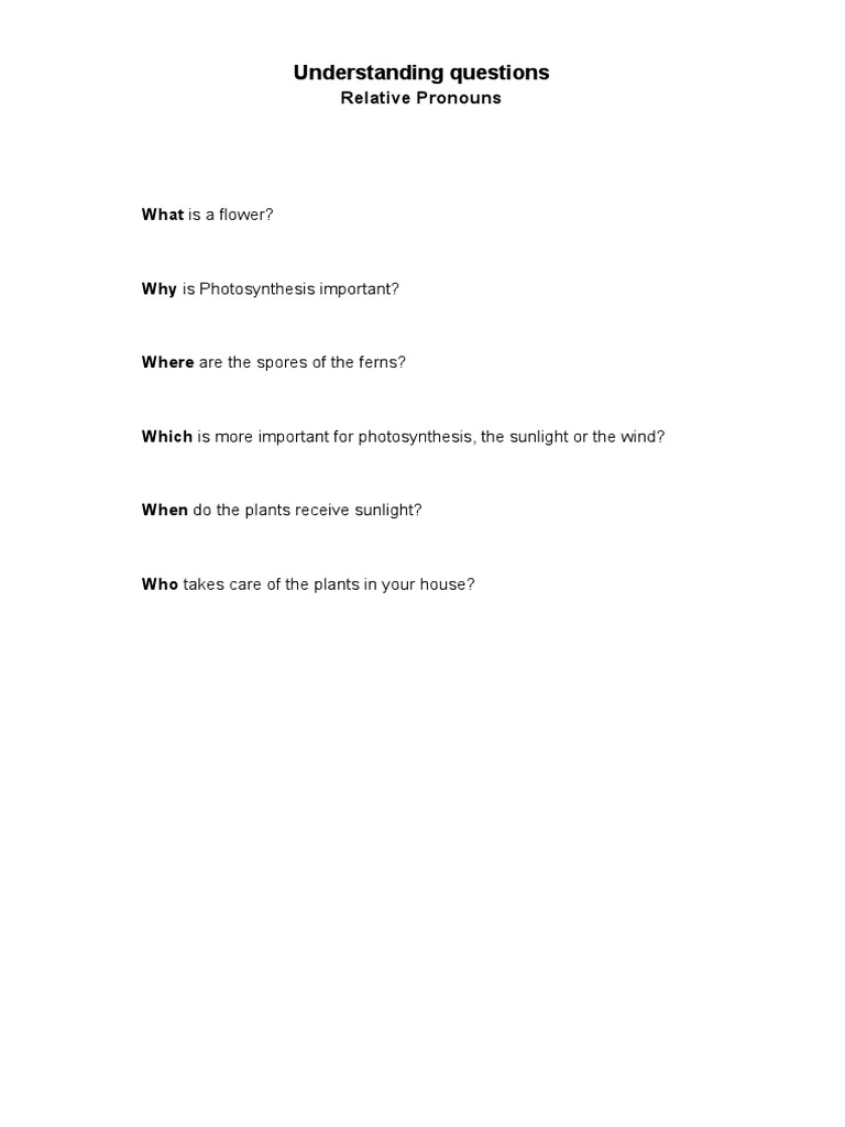 Understanding Questions | PDF | Science & Mathematics