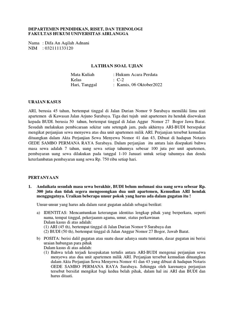 Hukum Acara Perdata | PDF