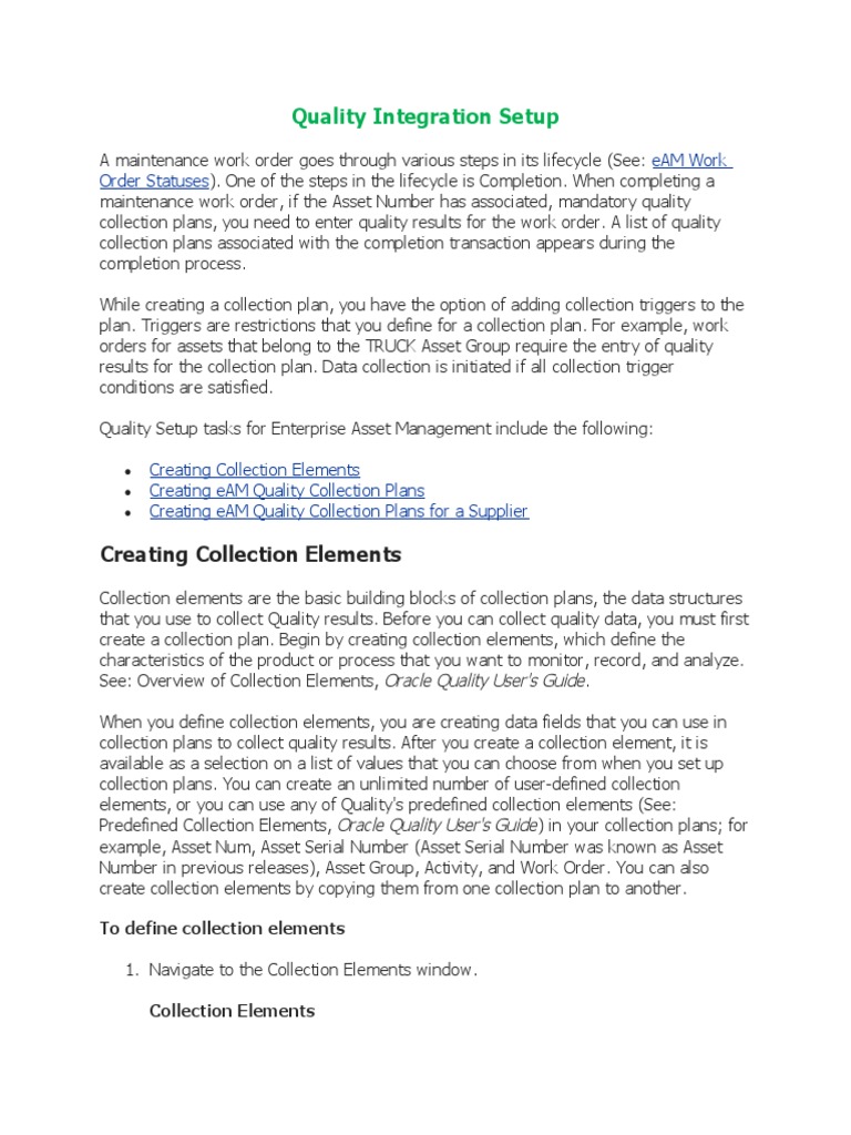 Quality Integration Setup | PDF | Sql | Databases