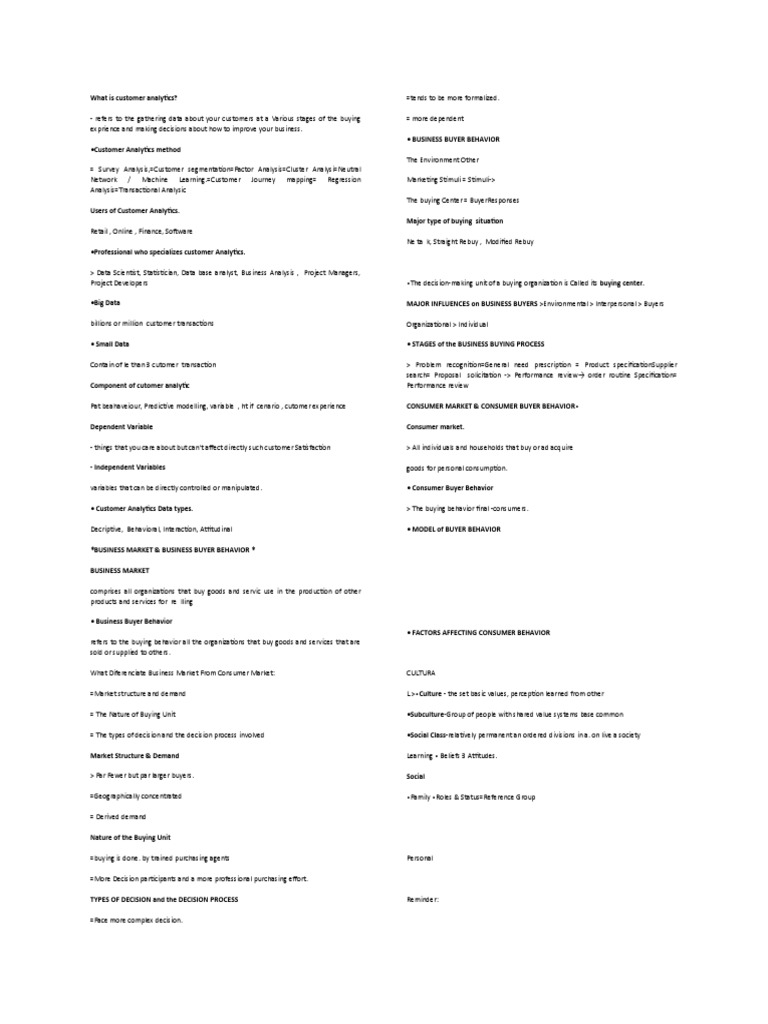 What Is Customer Analytics | PDF | Analytics | Consumer Behaviour