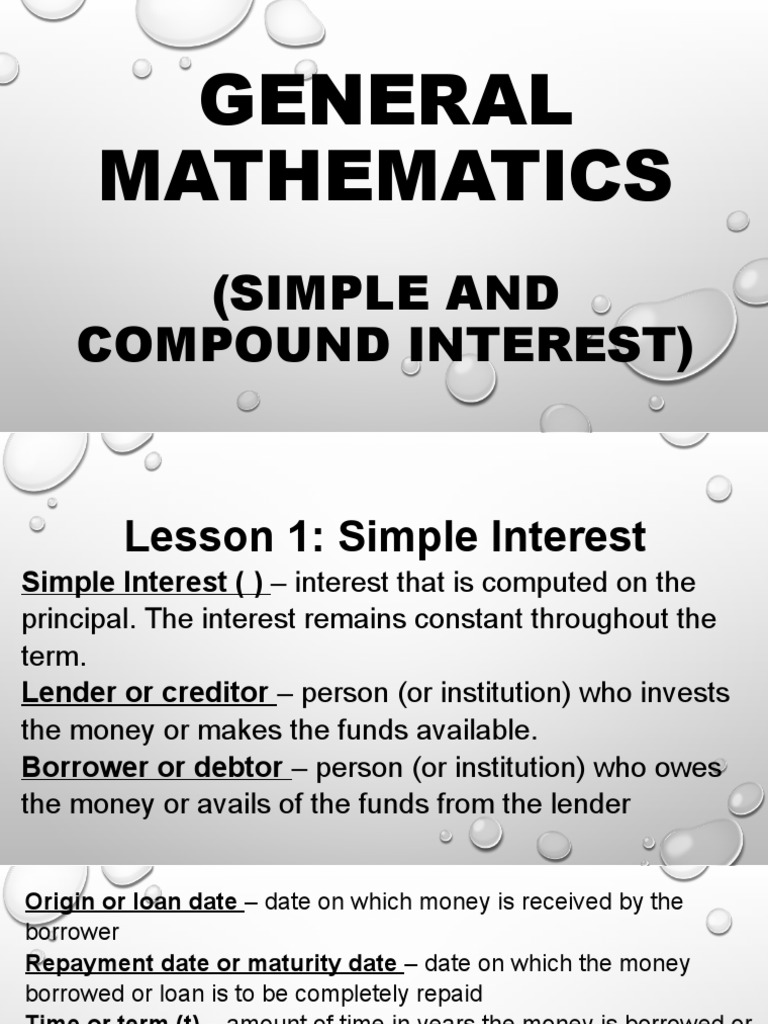 Understanding Simple and Compound Interest: Calculating Interest Yields for Various Financial ...
