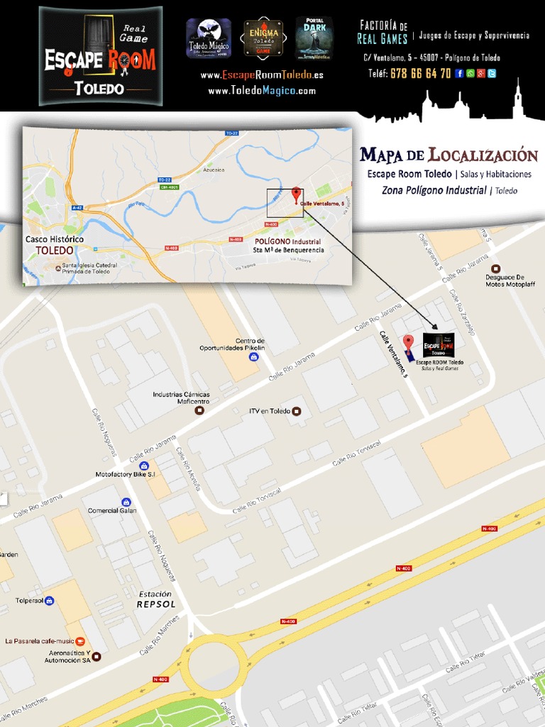 Mapa Escape Room Toledo 2017 | PDF