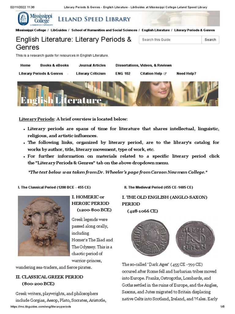 Literary Periods & Genres - English Literature - LibGuides at ...