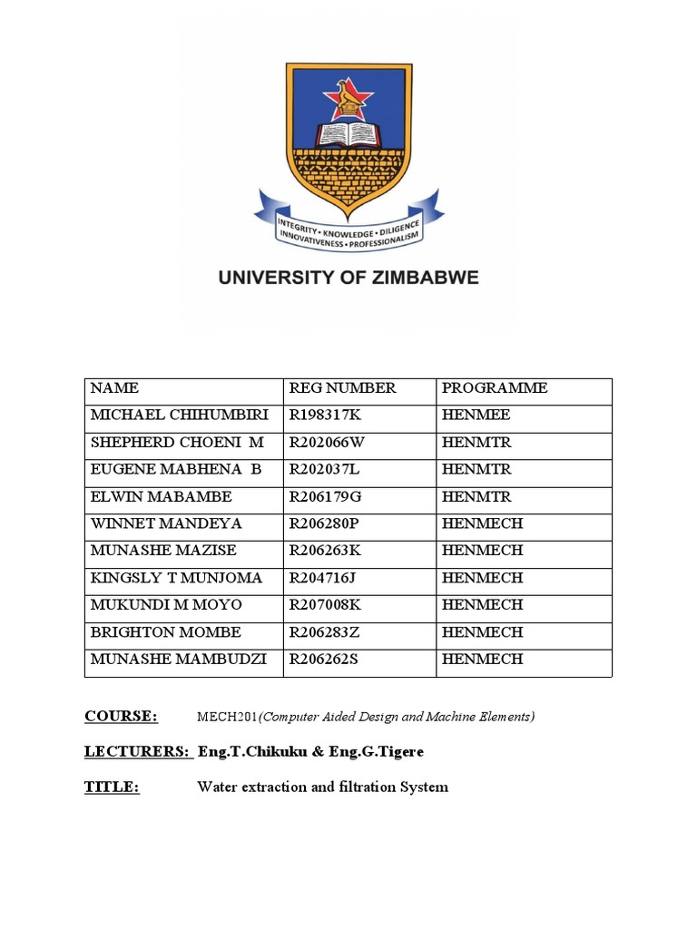 Water Pumping and Filtration Design Project | PDF | Pump | Water ...
