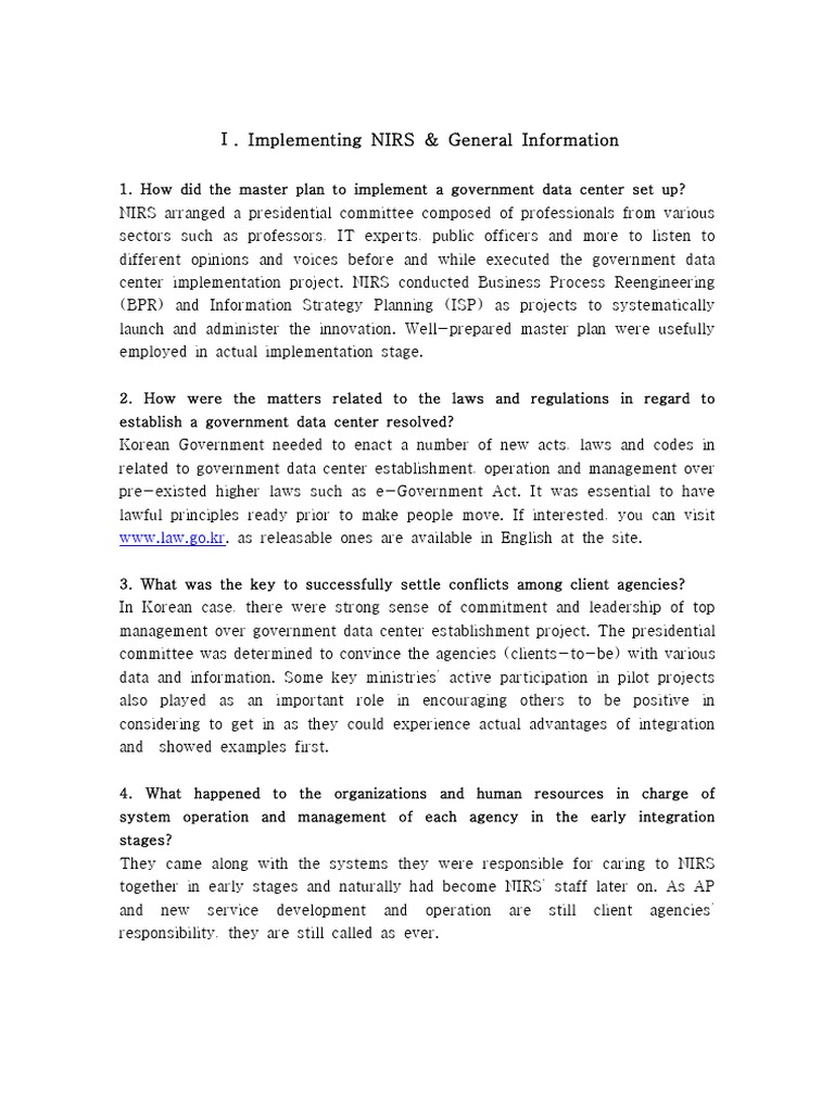 NIRS FAQ 영문 | PDF | Cloud Computing | Security