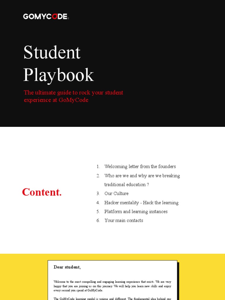 GoMyCode Student Experience Guide | PDF | Educational Assessment | Learning