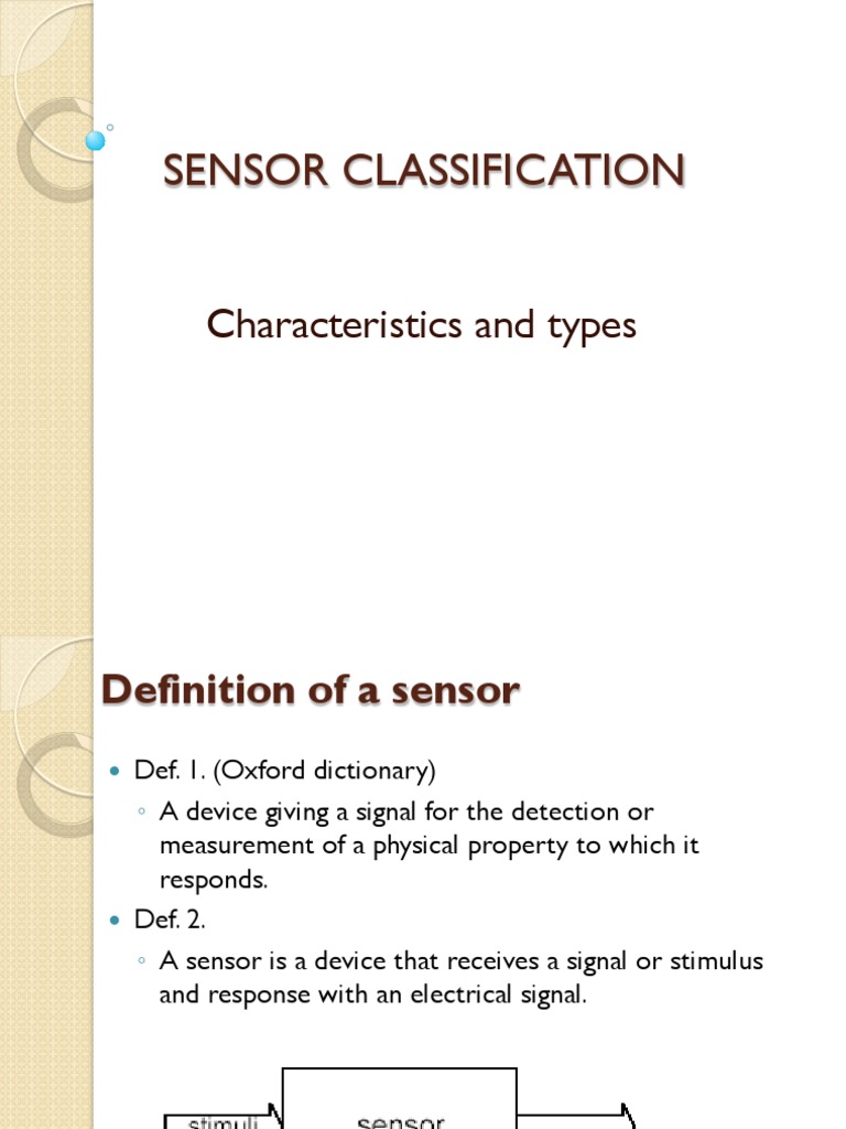 Sensor Types and Classification | PDF | Piezoelectricity | Sensor