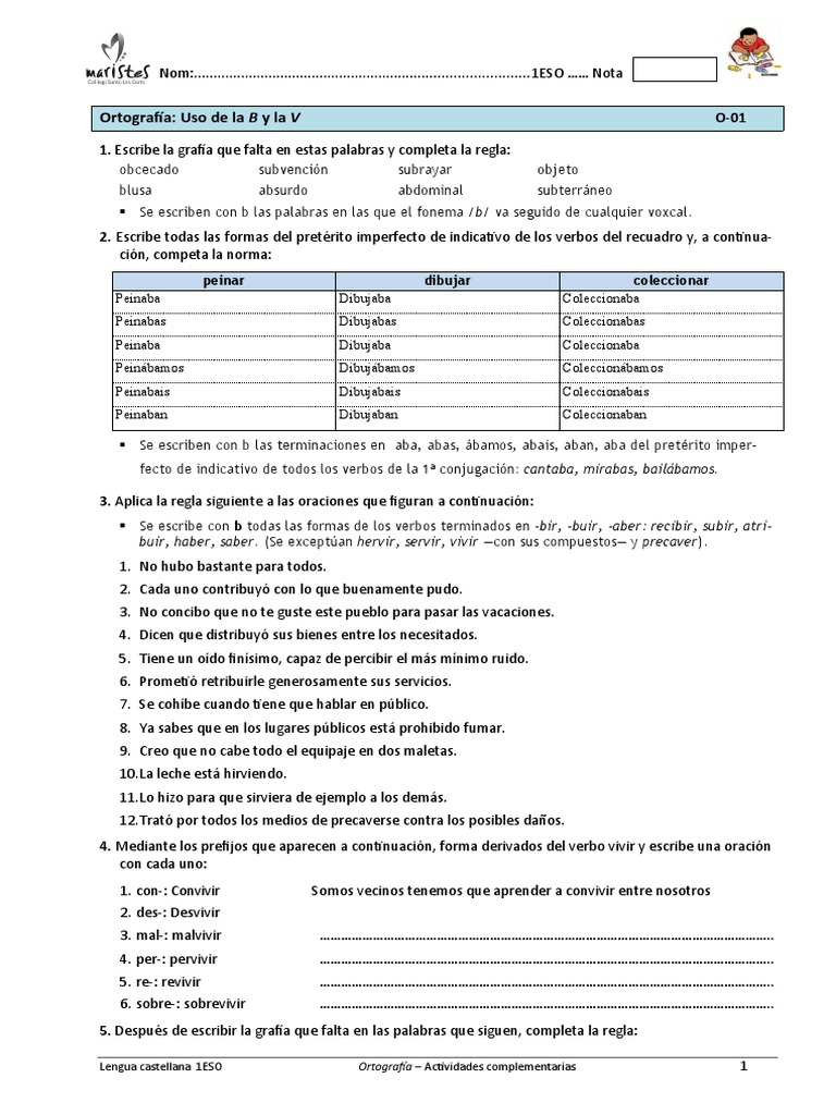 Ortografia B V | PDF | Verbo