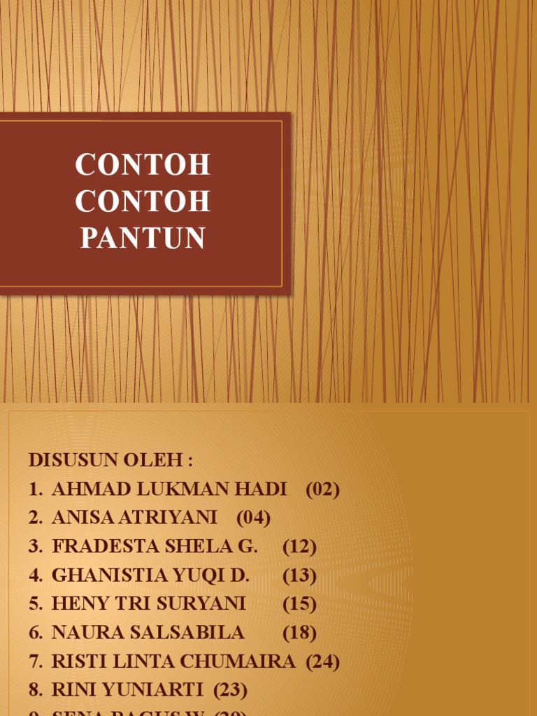 10 Contoh Pantun Nasehat Singkat | PDF