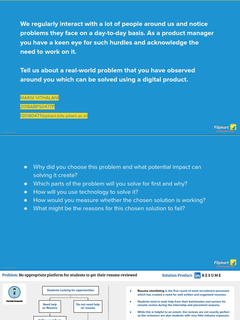 Flipkart - Resume Deck | Download Free PDF | Linked In | Résumé