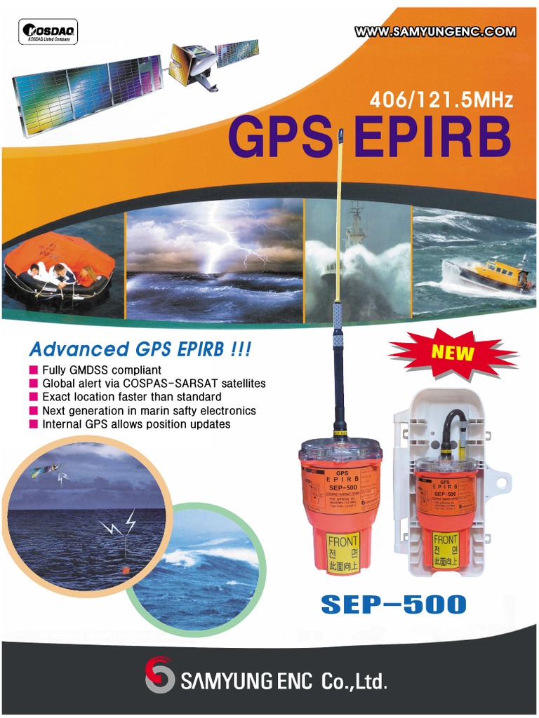 Samyung EPIRB SEP 500 Brochure | PDF | Telecommunications | Telecommunications Engineering