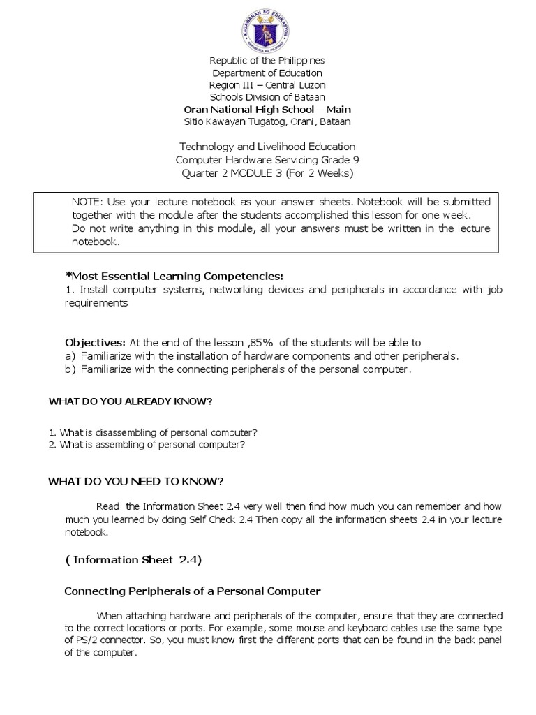 Q2 CHS 9 MODULE 3 Week 4 | Download Free PDF | Personal Computers ...