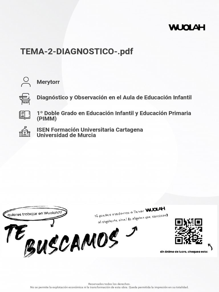 Wuolah Free TEMA 2 DIAGNOSTICO | PDF | Comportamiento | Hora