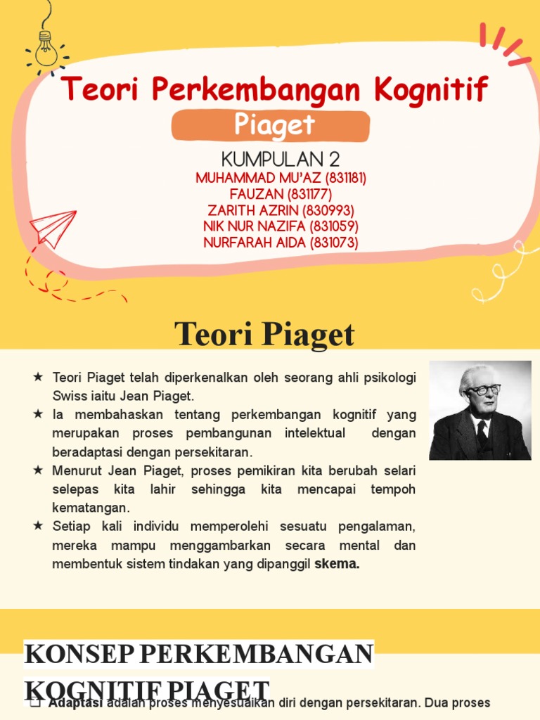 TEORI PERKEMBANGAN KOGNITIF MENURUT JEAN PIAGET | PDF