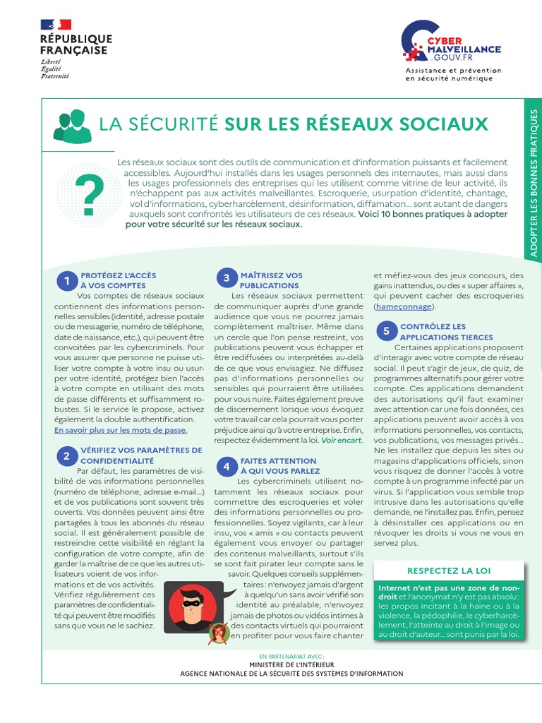 Sécurité Réseaux Sociaux : 10 Conseils | PDF | Réseaux sociaux | Études ...