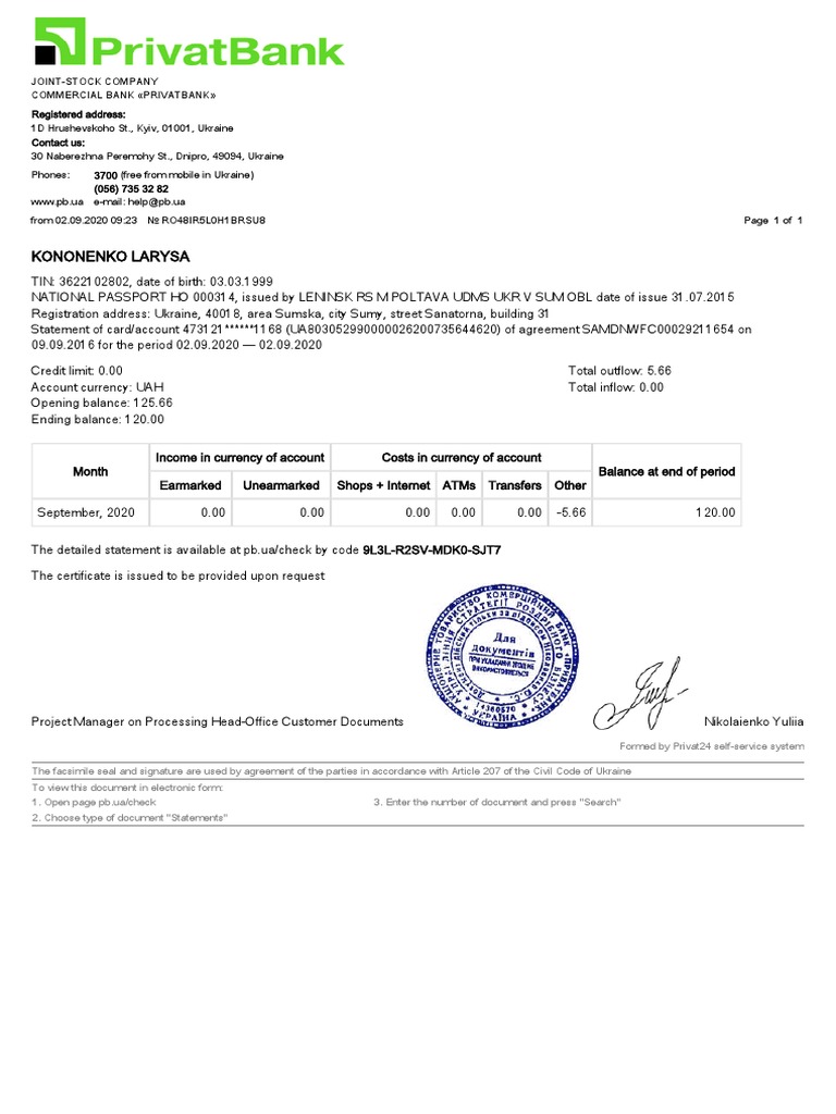 Statement of Card - Account | PDF | Banking | Financial Services