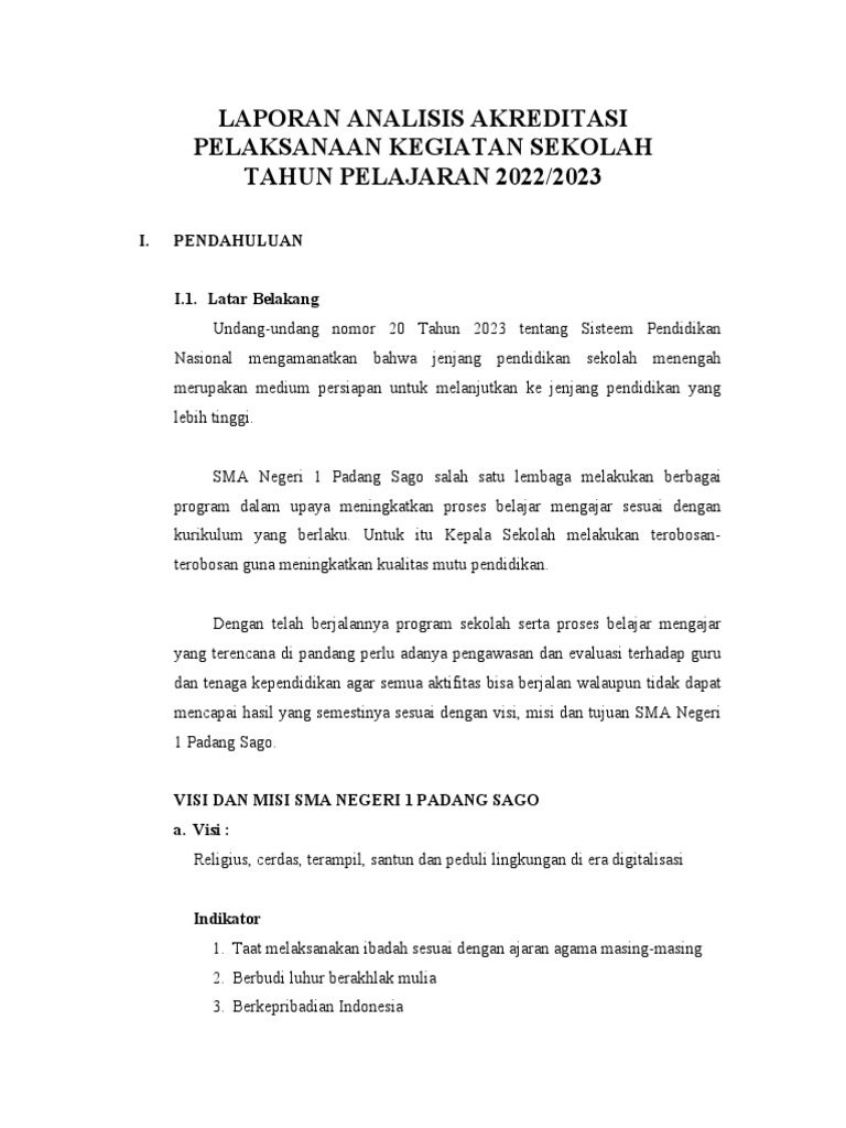 Laporan Monitoring Dan Evaluasi Pelaksanaan Kegiatan Di RKS Sekolah | PDF