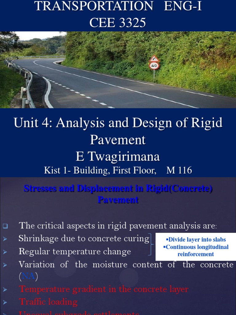Chap-4 Analysis and Design of Rigid Pavement | PDF | Road Surface ...