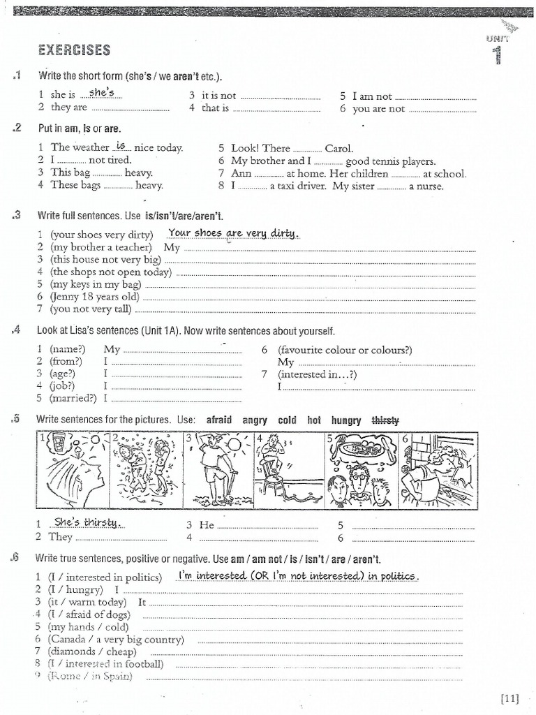 To BE - Exercises | PDF