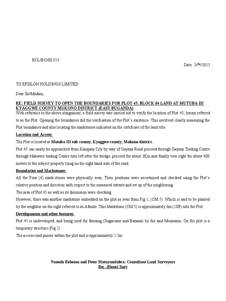 Boundary Opening Report | PDF