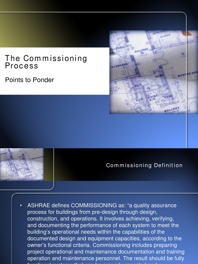 The Commissioning Process: Points To Ponder | PDF | Efficient Energy ...