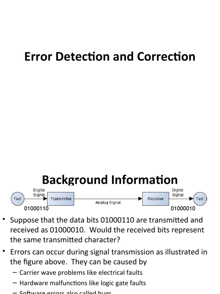 Error Detection And Correction Pdf Error Detection And Correction Division Mathematics