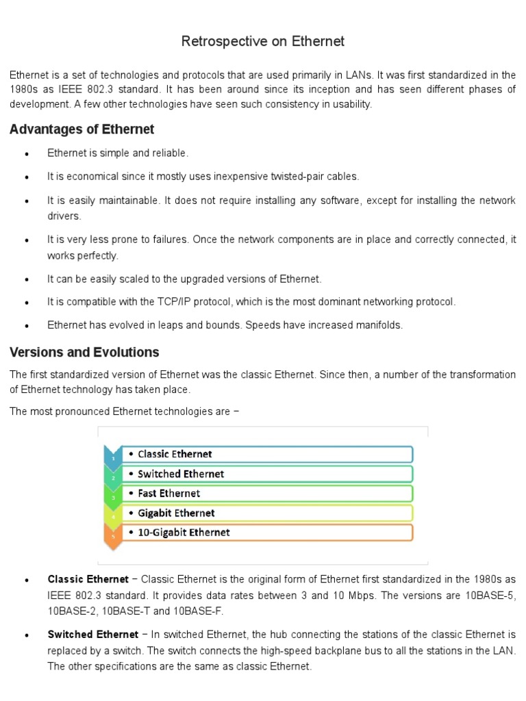 Retrospective On Ethernet | PDF | Ethernet | Computer Network