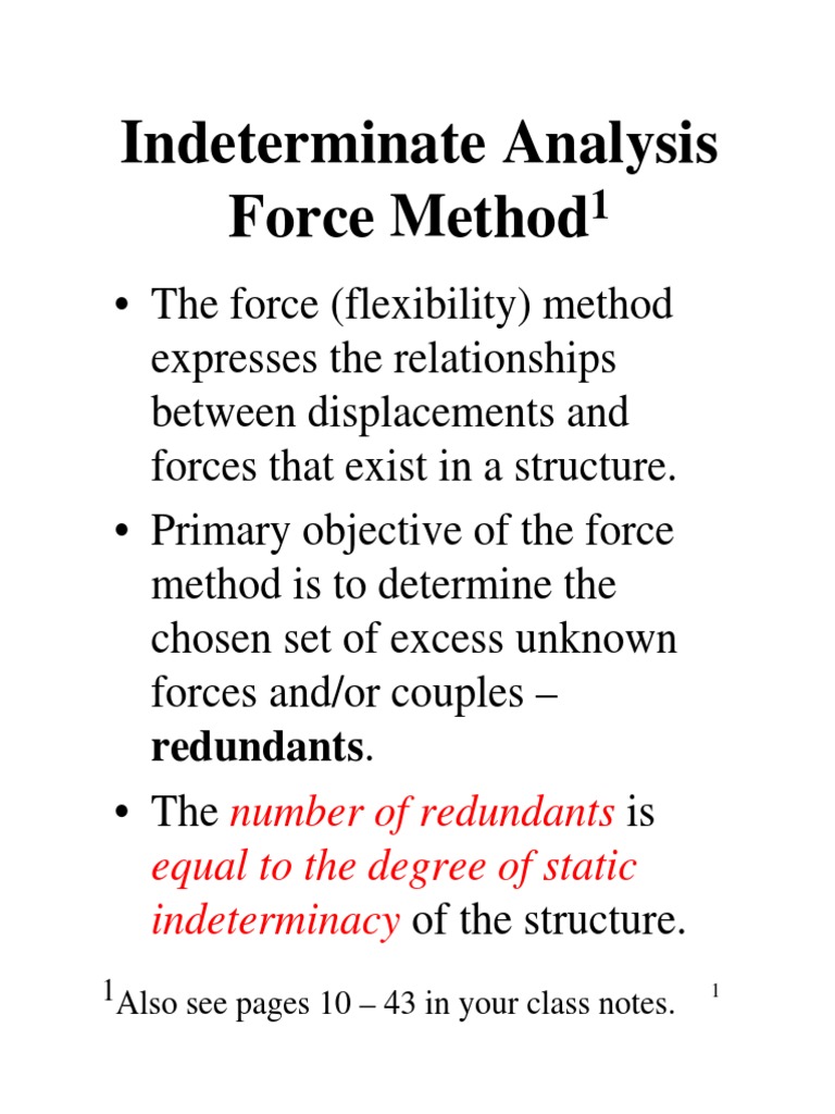 Lecture - Force Method | PDF | Force | Physics