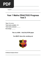 Year 7 Maths Revision Booklet | PDF | Area | Elementary Mathematics