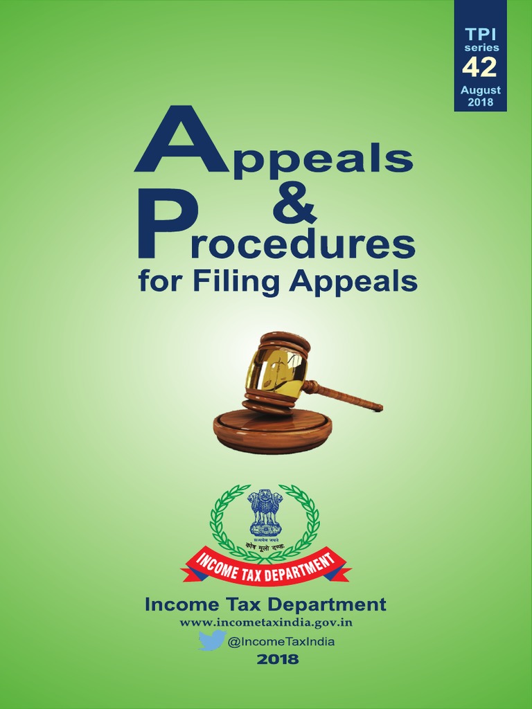 Appeals and Procedure For Filing Appeals 2018 | PDF | Taxes | Income Tax