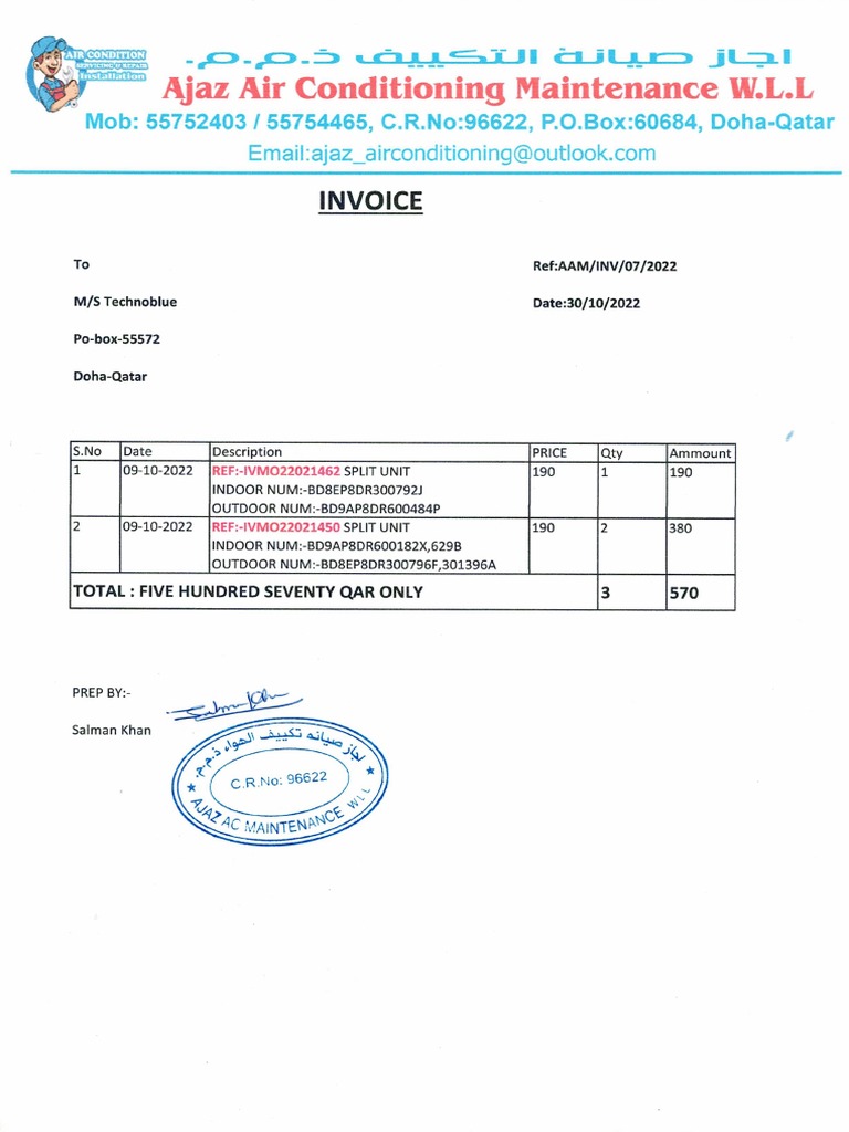 Techno Blue Invoice 07 | PDF