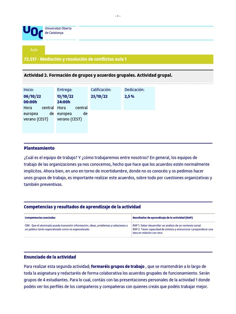 72 517-20221-1217368-Actividad2 FormaciónDeGruposYAcuerdosGrupales ActividadGrupal | PDF | Cognición