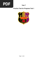 Biology Year 7 End Term 1 Exam | PDF | Cell (Biology) | Microscopy