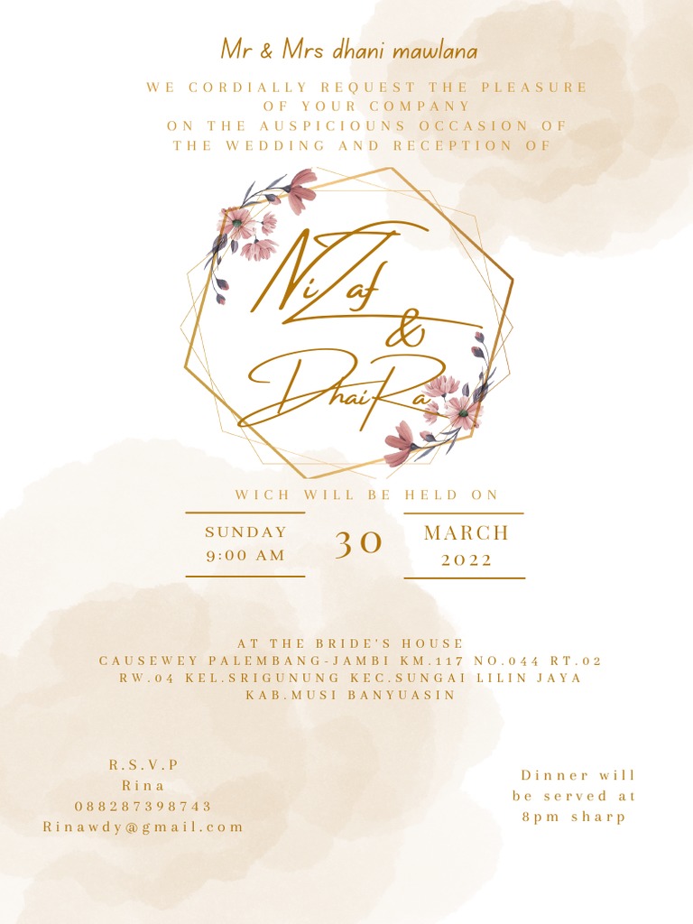 Undangan Resepsi Pernikahan | PDF