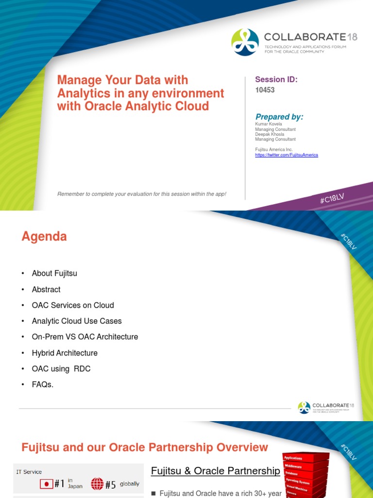 Manage Your Data With Analytics in Any Environment Learn How To Achieve With Oracle Analytics ...