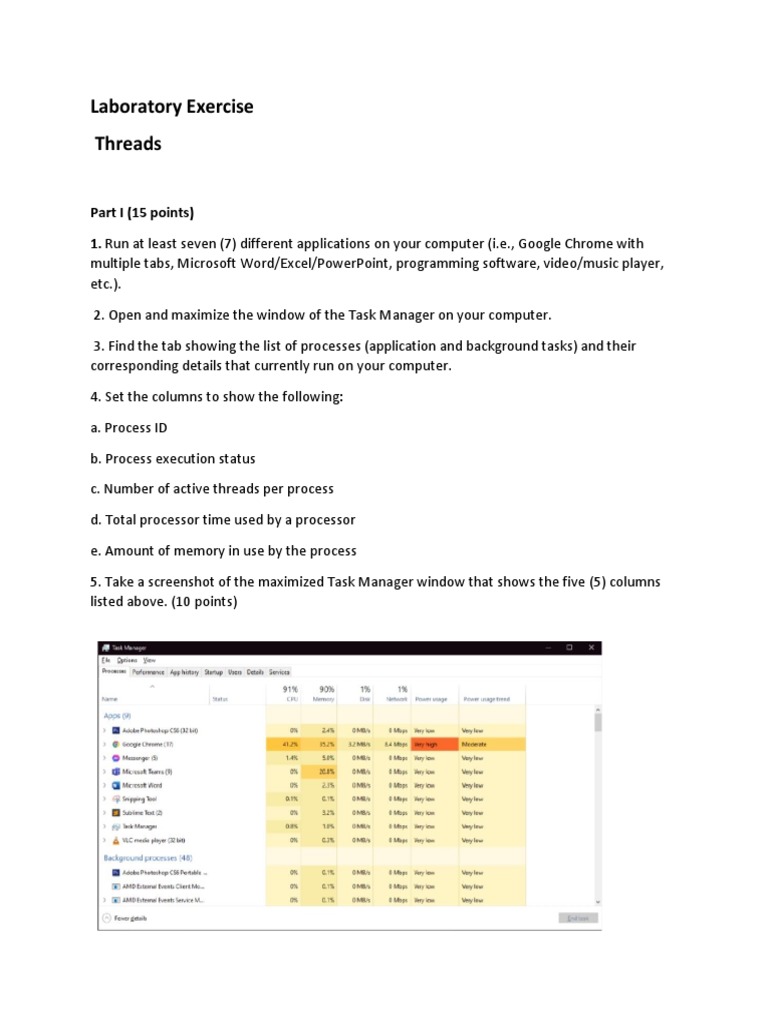 03 Lab Exer 1 Pdf Thread Computing Process Computing