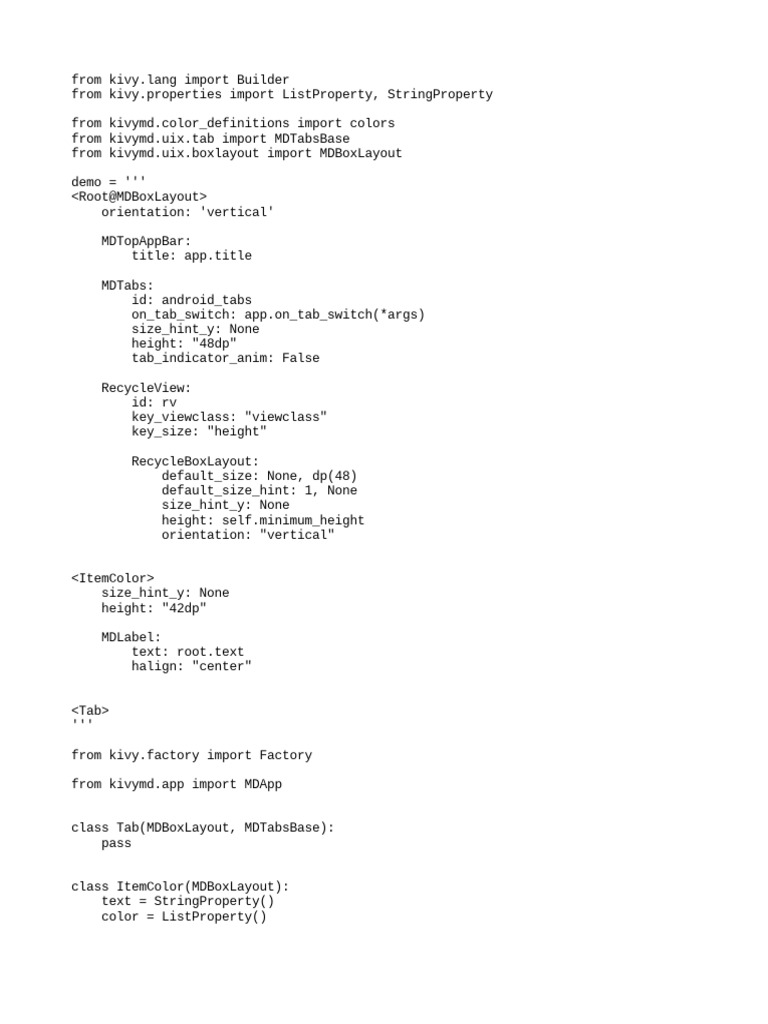 Kivymd Color | PDF | Computers Kivymd Color | PDF | Computers