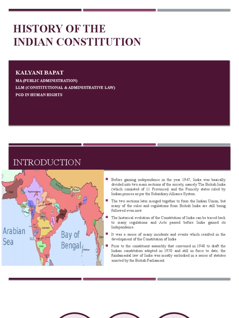 History of The Indian Constitution | PDF | British Raj | Governance
