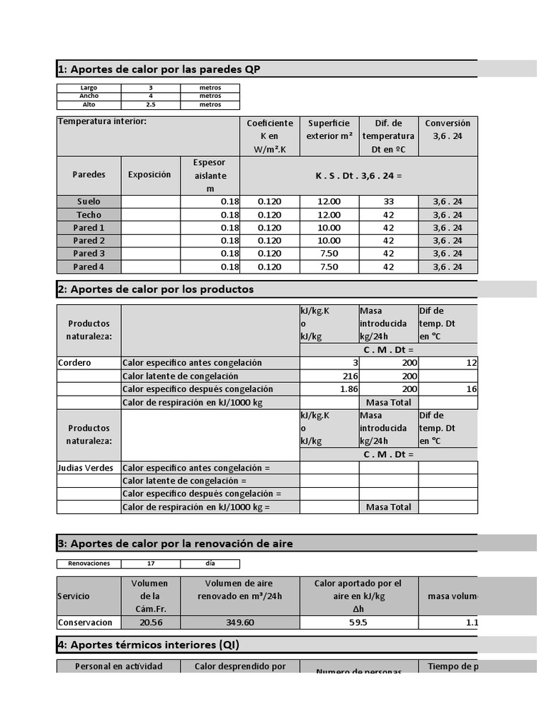 Carga Termica | PDF | Calor | Ingeniería mecánica