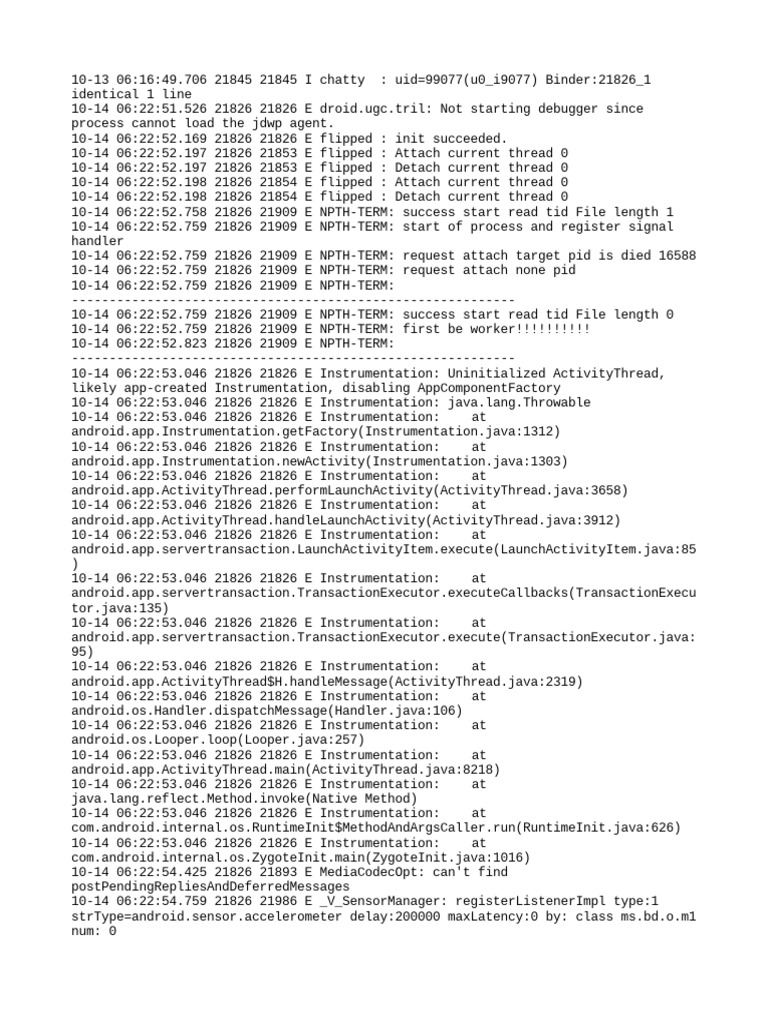 Log Pdf Java Programming Language Android Operating System 
