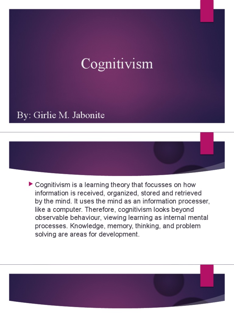 Cognitivism | PDF | Learning | Behavioural Sciences