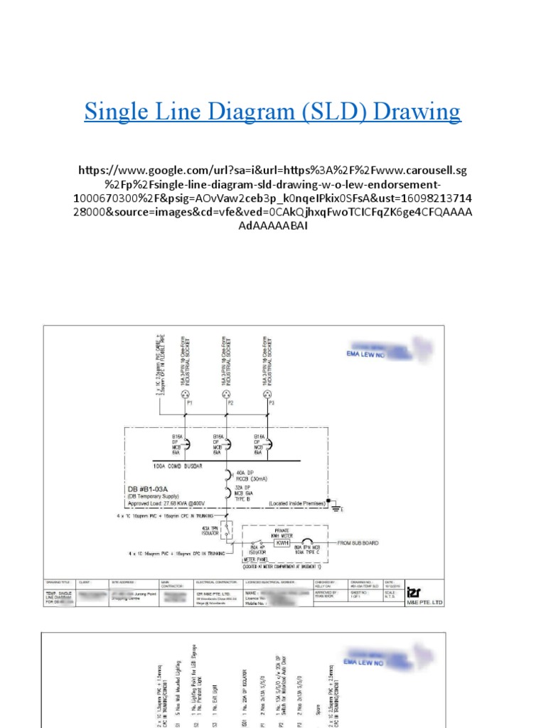 Single Line Diagram (SLD) Examples | PDF | Teaching Methods & Materials | Technology & Engineering