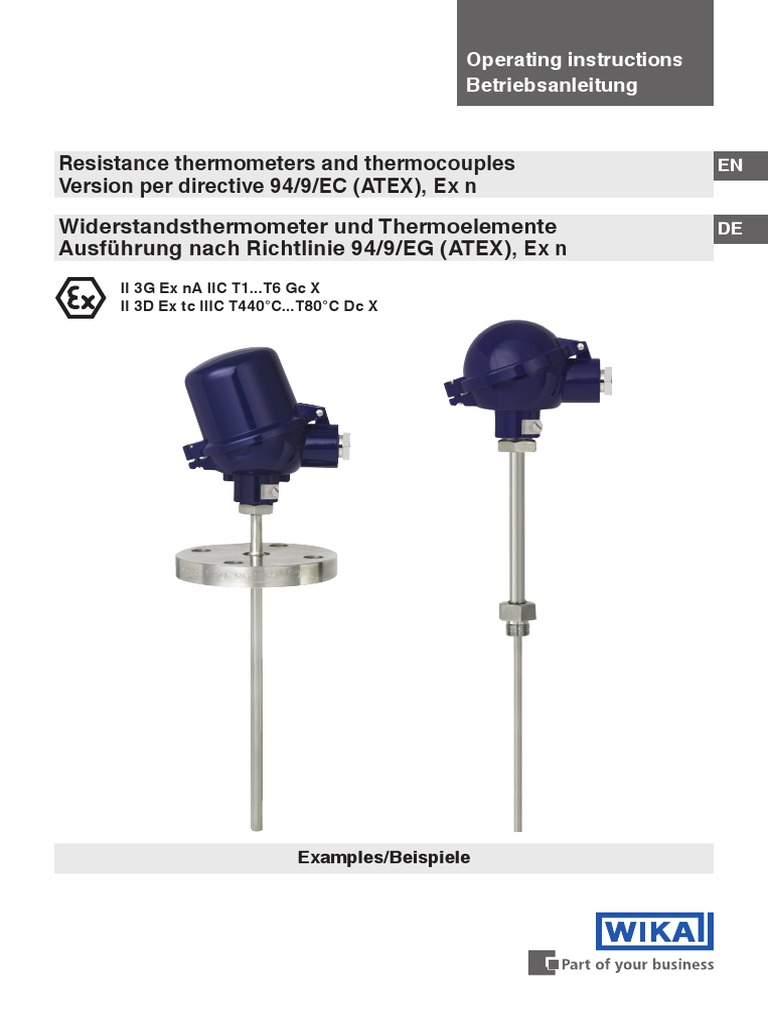 Wika-Rtd-Tc Operating Manuals | PDF | Thermocouple | Metrology
