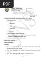 O Level Mathematics Project Topics | PDF | Area | Mathematics