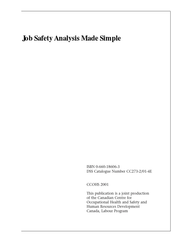 Job Safety Analysis Made Simple | PDF | Occupational Safety And Health ...