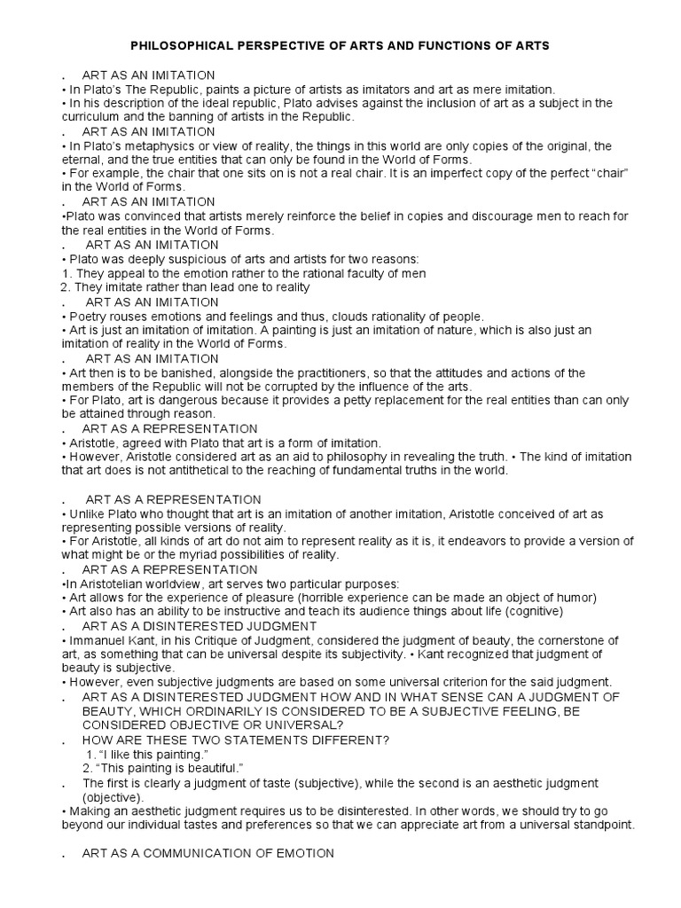 Ge6 Art Appreciation | PDF | Beauty | Plato